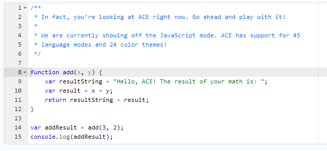 JavaScript でできた埋め込み用エディタ 「ACE」