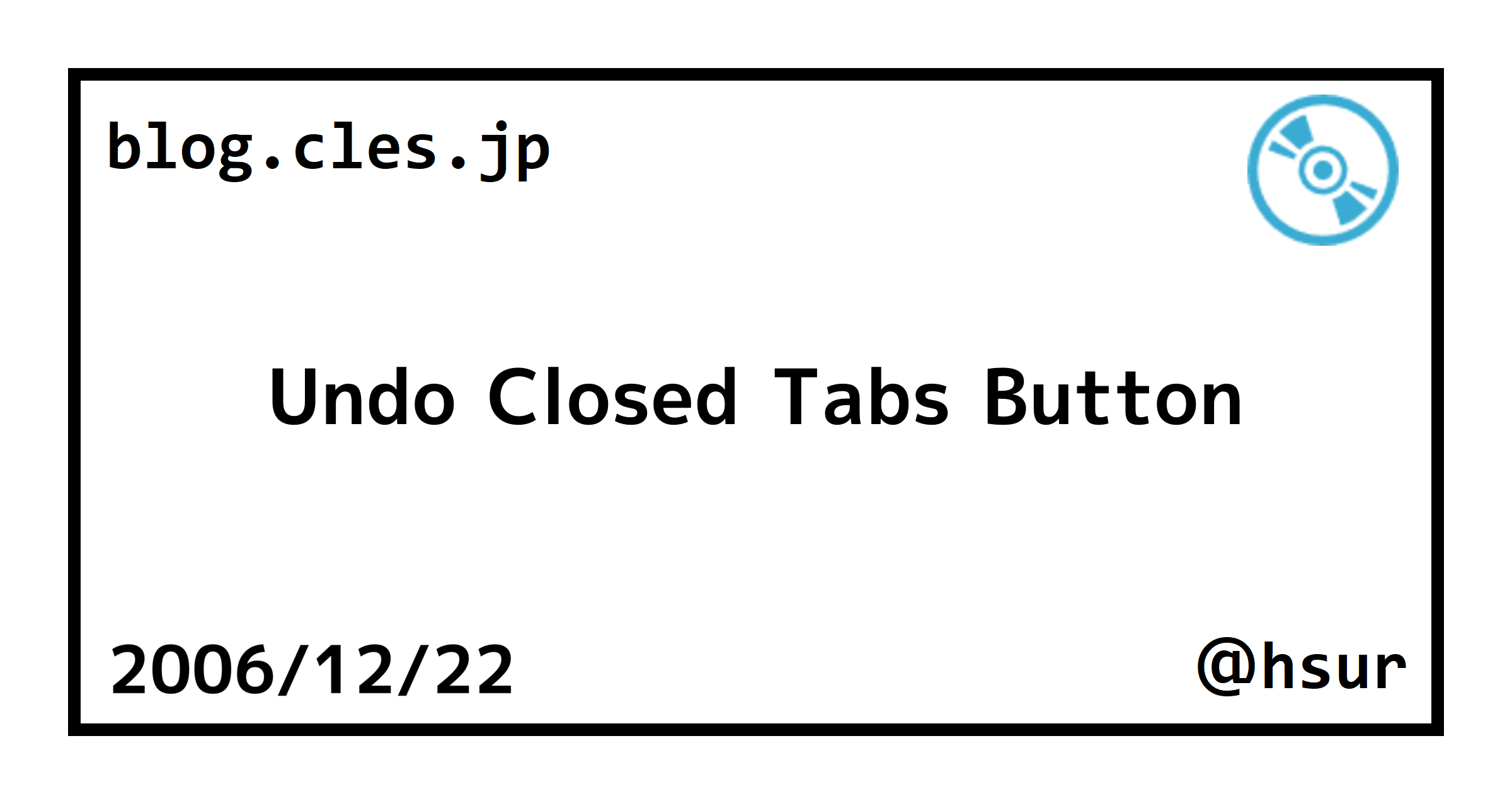 Undo Closed Tabs Button